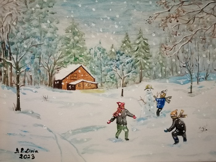 Ninge Tablou Pictura de Vanzare semnat Daniliuc Popescu Livia Monica