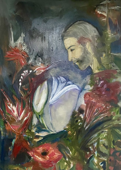 Floare De Crin Tablou Pictura de Vanzare semnat Stanca Laura